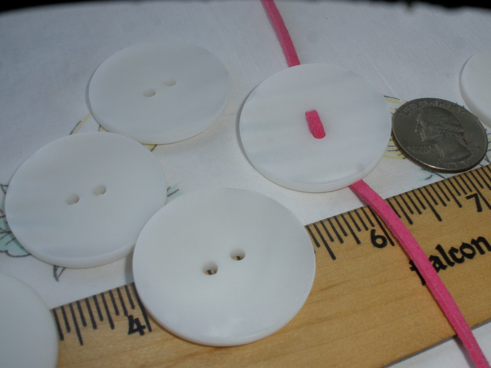 Frost White Large Coat Buttons 55L 35mm 1 3/8" Plastic 2 Hole Sew-on ...