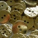 23MM Matte Gold & Textured Buttons Metallic Plastic 2 Hole Sew on ...