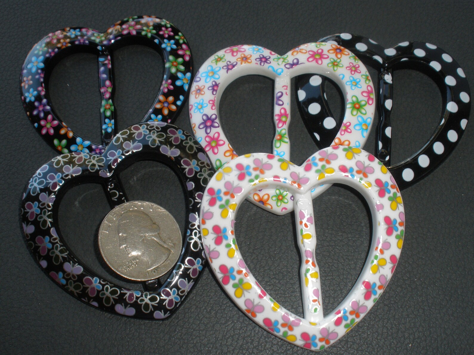 Heart Ribbon Sliders Variety Pack Flowers Butterflies 35MM 1 3/8 ...