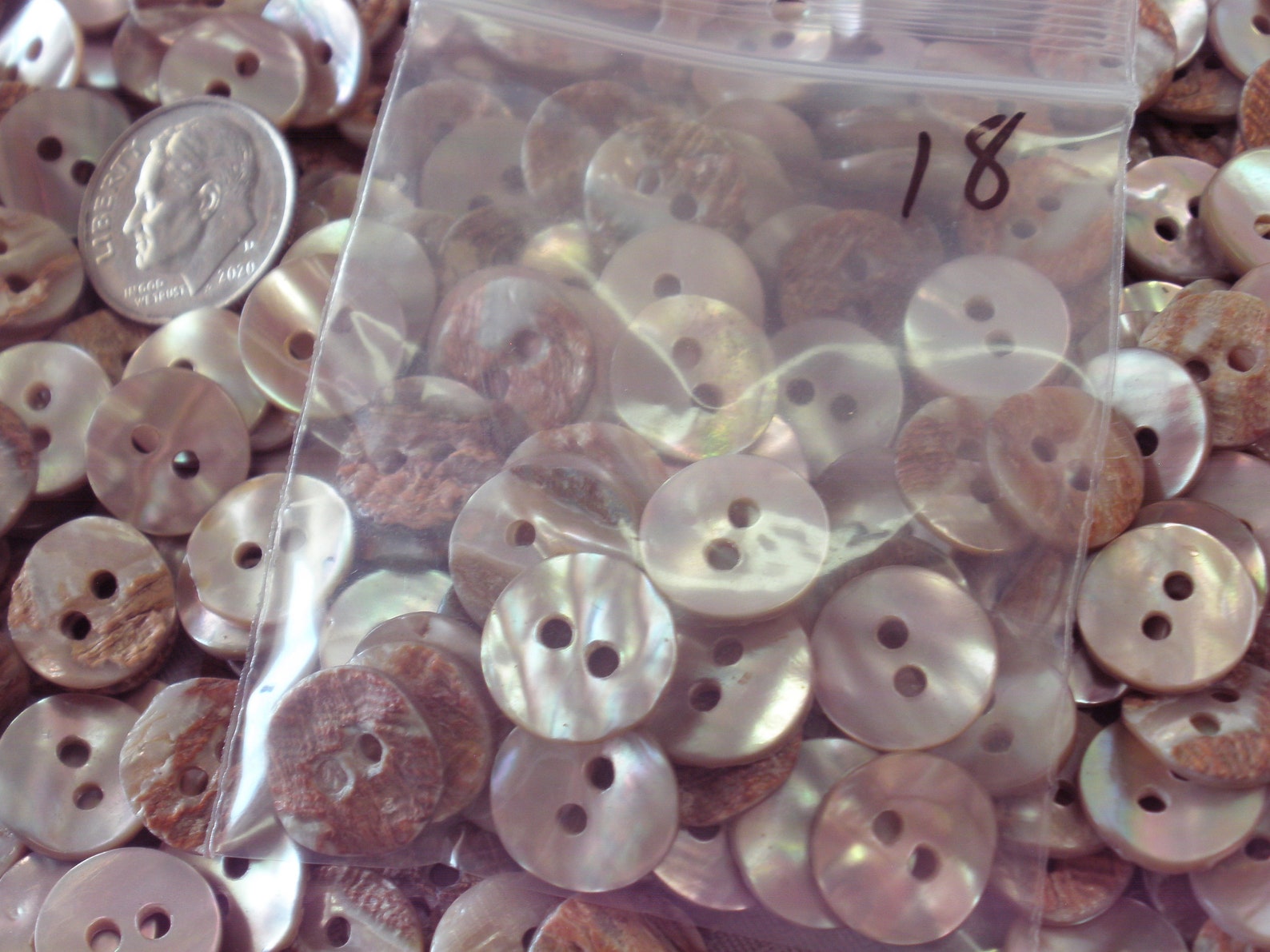 11MM Red Abalone Shell Buttons Natural 7/16" 18L Pearly Rose Rainbow ...