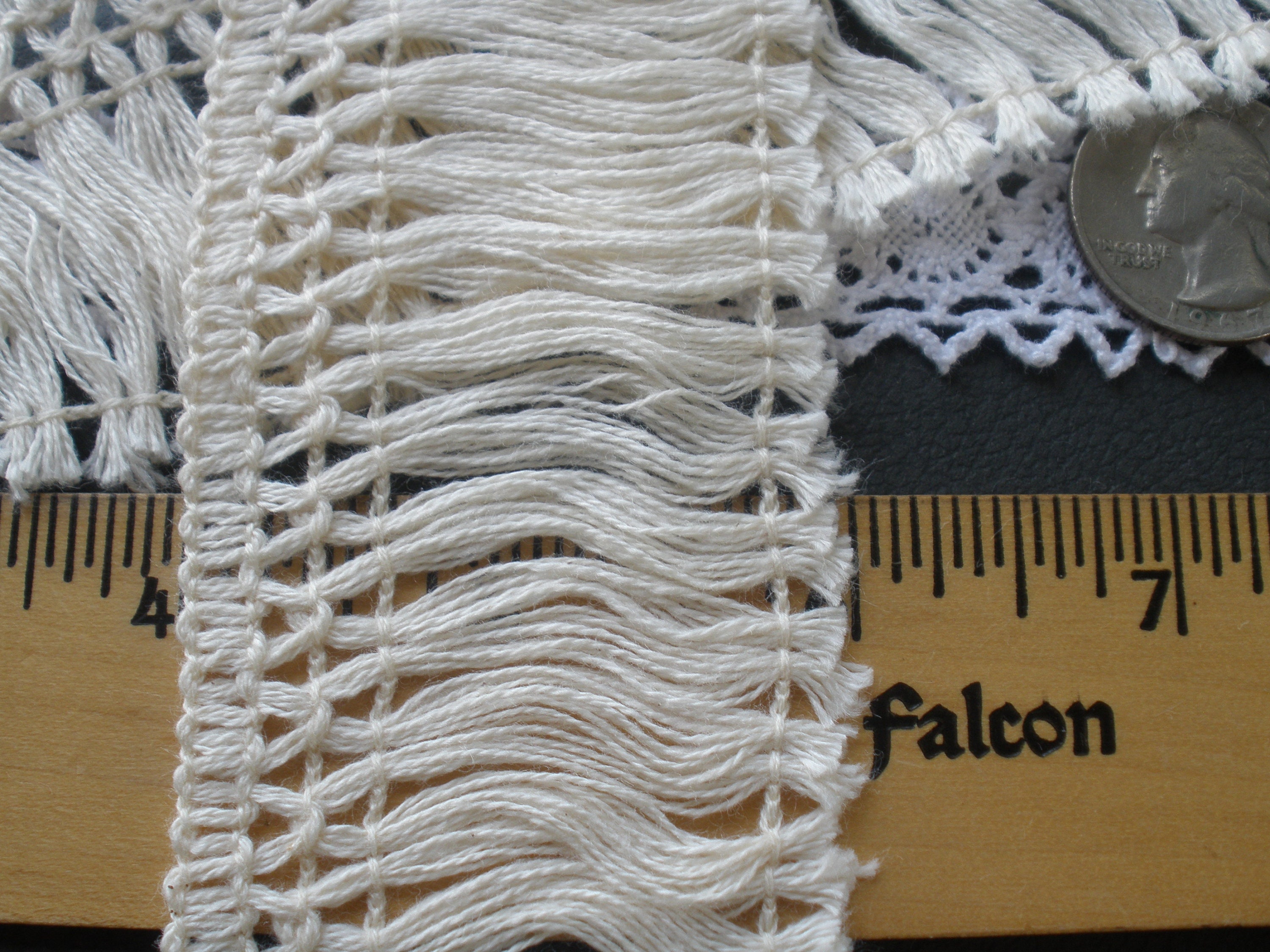 Lightweight Antique White Cotton Fringe 2 Wide Natural - Etsy