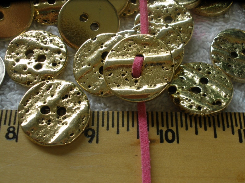 23MM Matte Gold & Textured Buttons Metallic Plastic 2 Hole Sew | Etsy