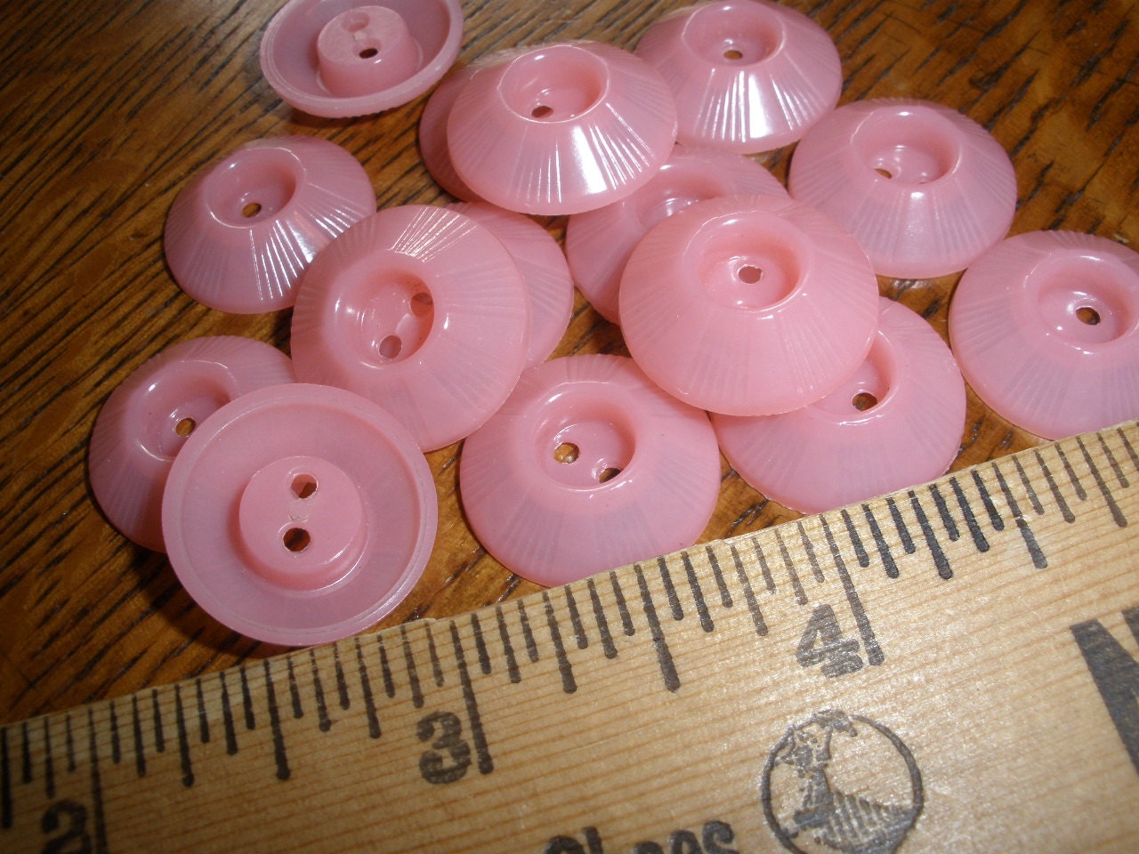 Vintage Inkwell Buttons 3/4 Pink & Khaki Tan Molded - Etsy