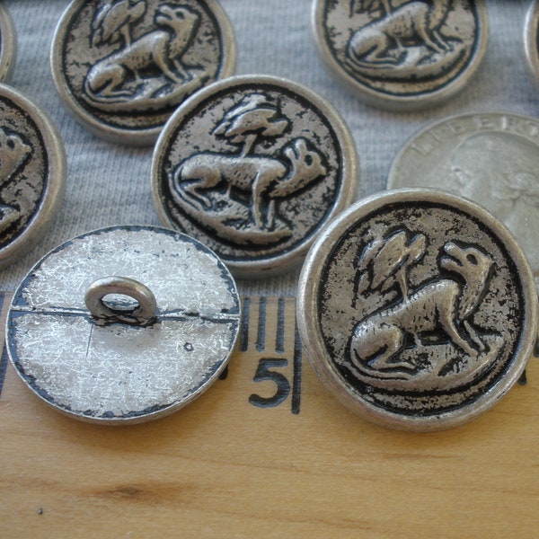 Antique Fox Button - Etsy