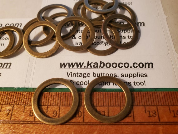 20MM OD / 15MM ID Small Metal Flat O Rings Antique Brass Round | Etsy