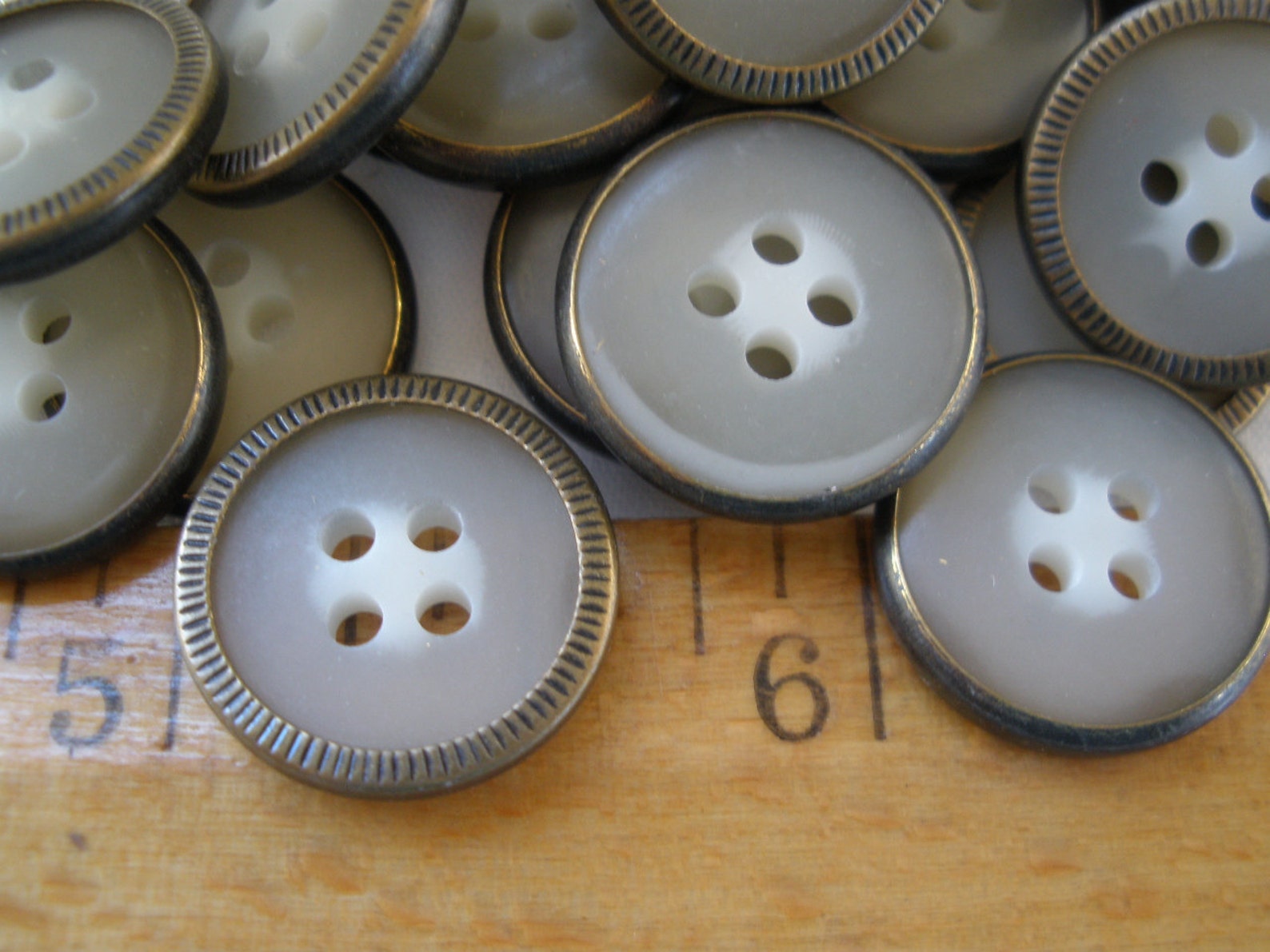 15MM Metal Rim Buttons 24L 5/8 Etched Antique Brass With - Etsy