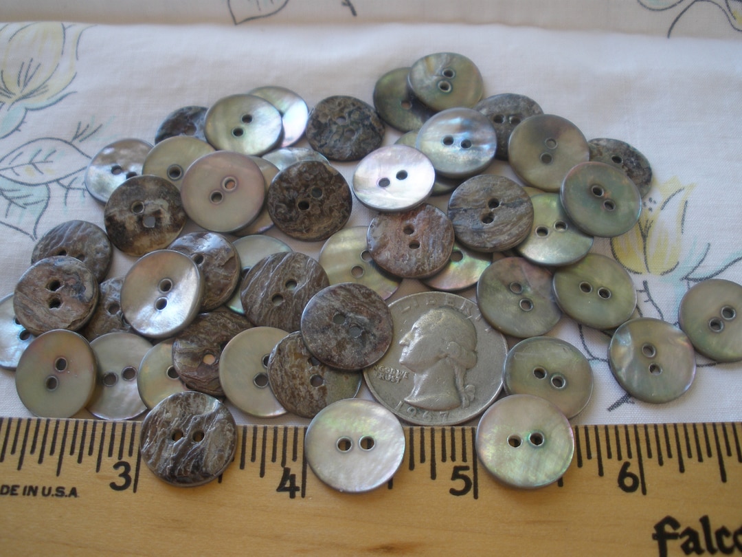 Cool Real Shell MOP Buttons Smokey 15mm 5/8" Size 24L Pearl Smoke ...