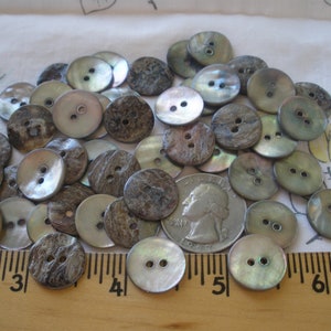 Cool Real Shell MOP Buttons Smokey 15mm 5/8" Size 24L Pearl Smoke ...
