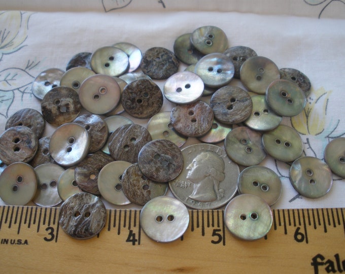 Cool Real Shell MOP Buttons Smokey 15mm 5/8 Size 24L - Etsy