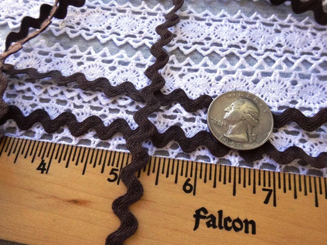 Brown Cotton Rick Rack Trim Choose Yards 3/8" Ric Rac Yardage Crafts ...