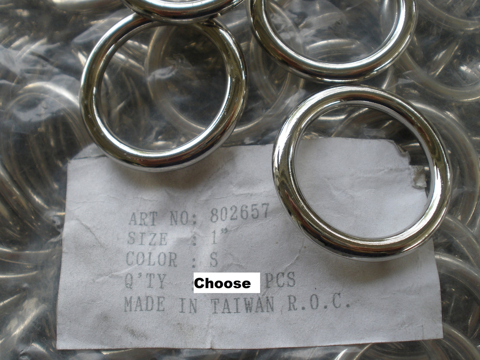 25mm ID / 35mm OD Silver Color Plastic O-rings Round 1 Inch Opening 6 ...