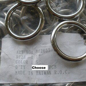 25mm ID / 35mm OD Silver Color Plastic O-rings Round 1 Inch Opening 6 ...