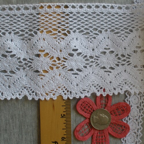 Ivory Scalloped Cotton Lace Trim 3/4 Wide 19MM Edging - Etsy