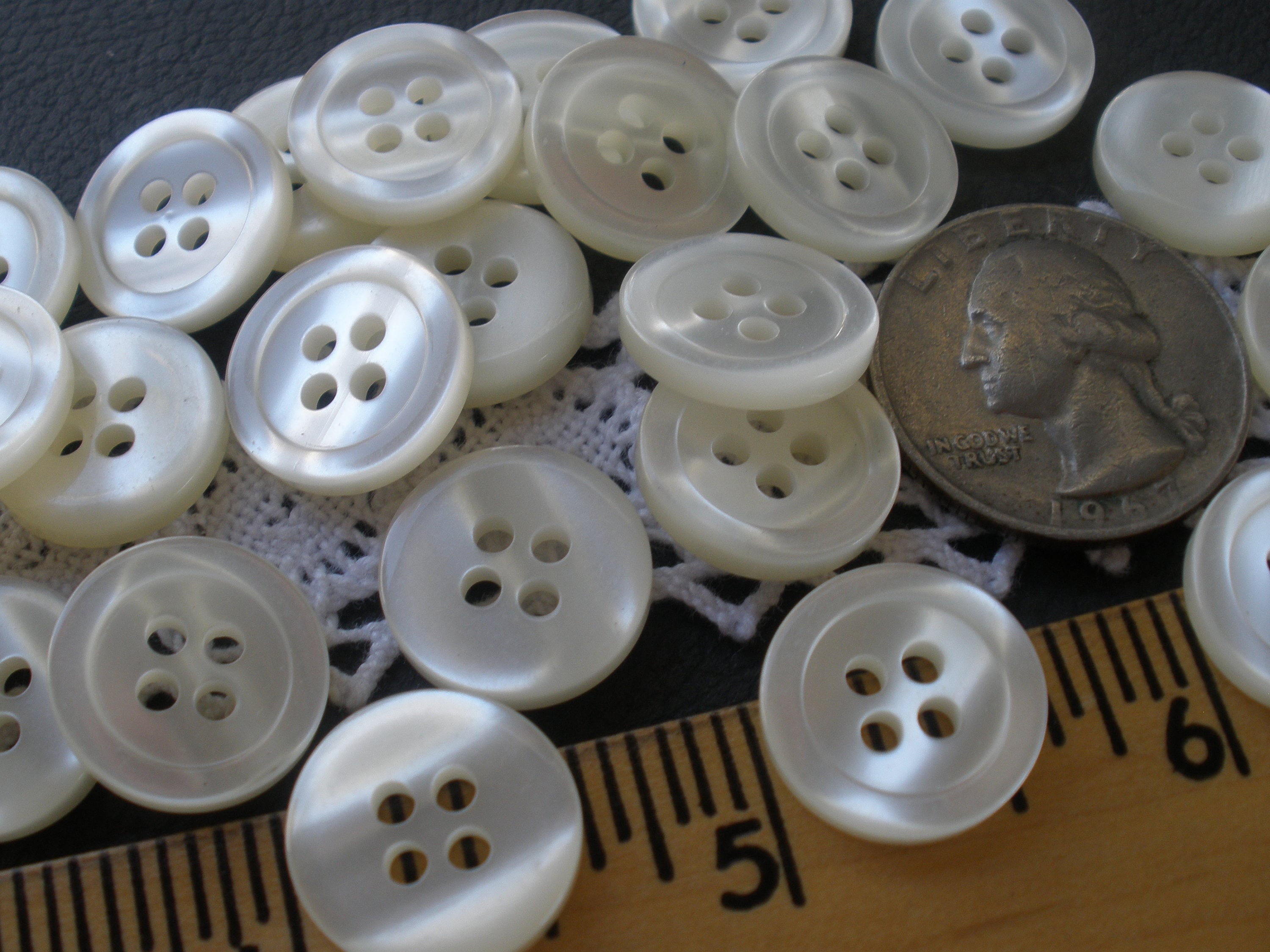 15MM classic cool vintage shirt buttons pearlized Plastic rim | Etsy