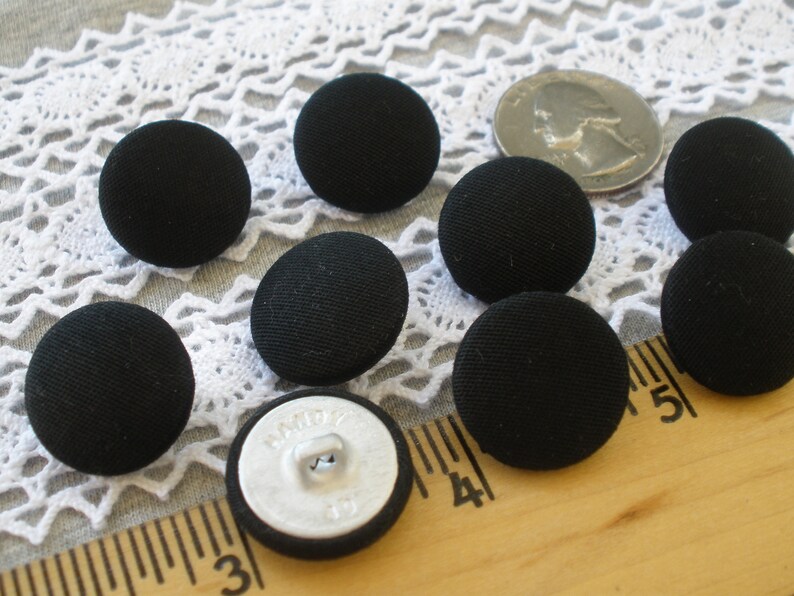 Tuxedo Buttons Black Textured Fabric Cover Buttons 3/4 - Etsy