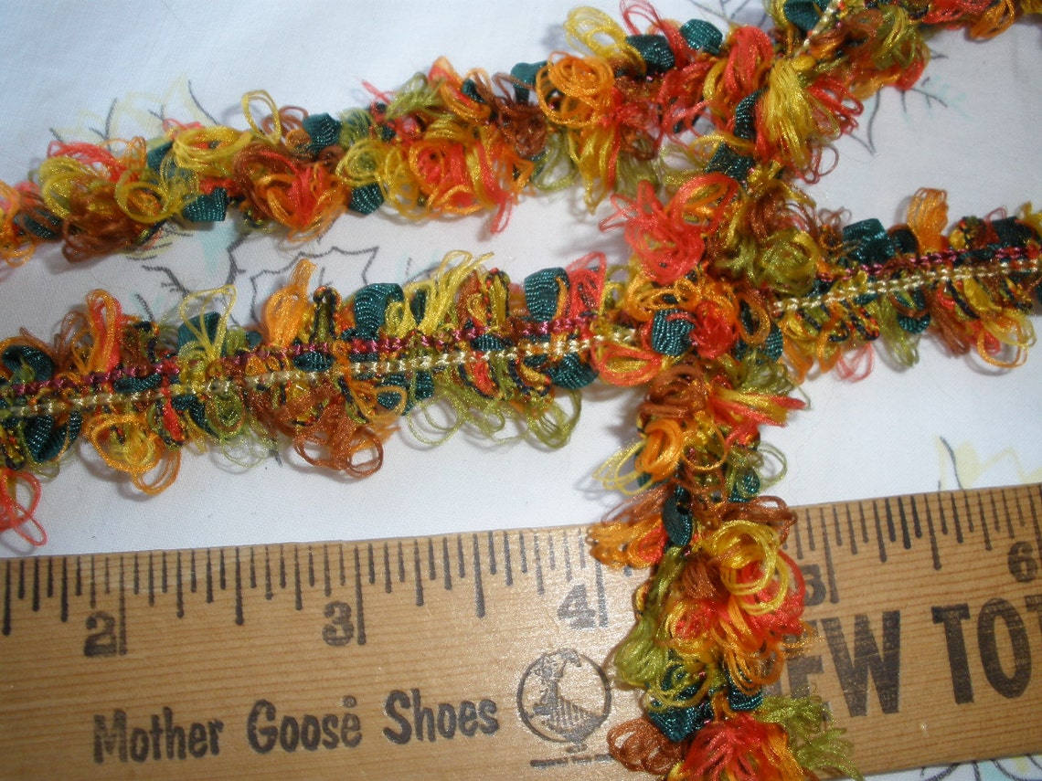 Confetti Ribbon Yarn string Fall colors 5 yards Gift Tie | Etsy