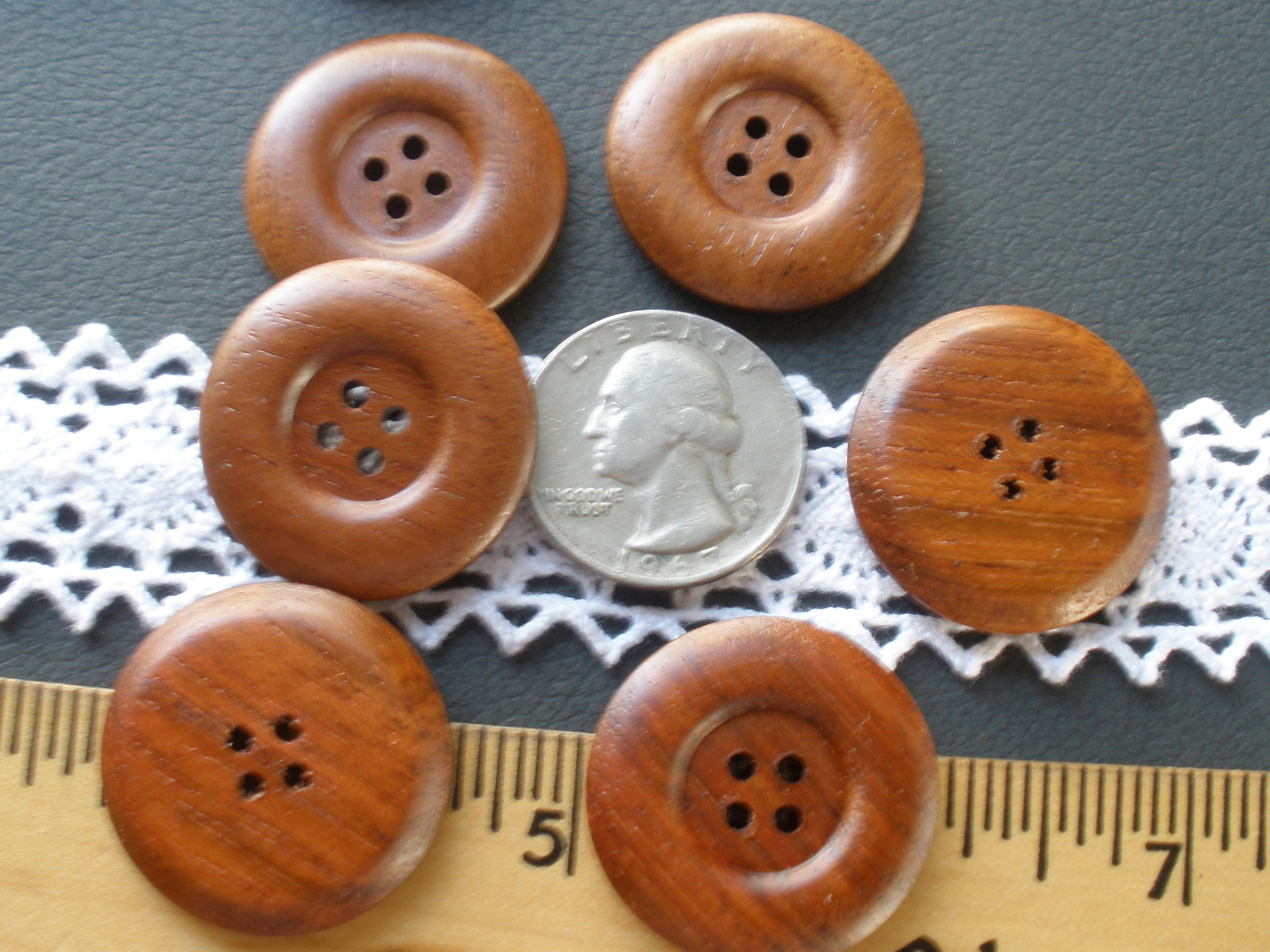 Maple 25MM or 28MM Wooden Sew-on Buttons 1" 40L 1 1/8" 45lwood 4 Hole ...