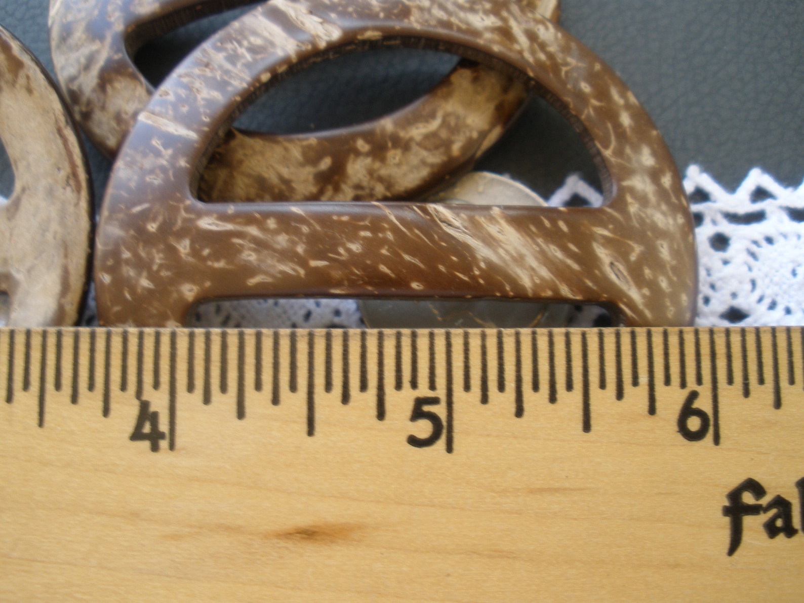 Medium Coconut Shell Buckle Slider Sarong Pareo Tie Round 1 5/8" Inside ...