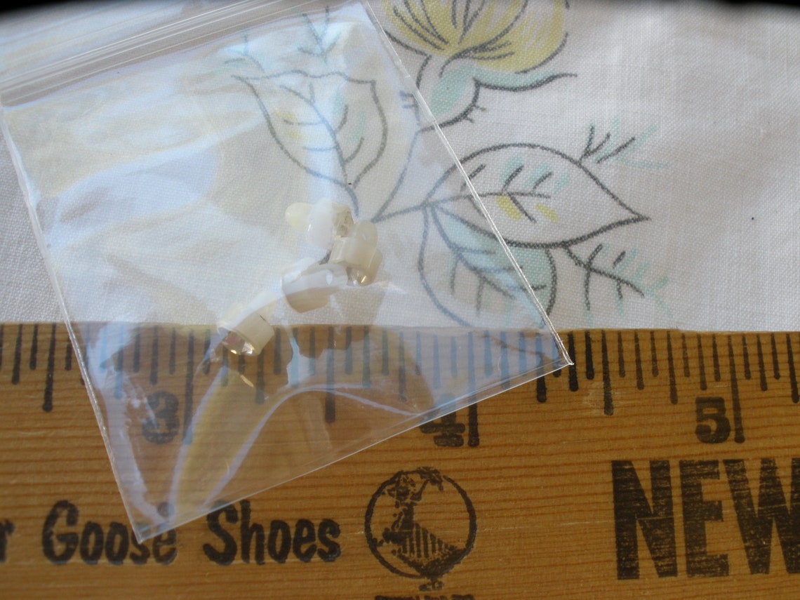 Tiny 4.5MM Clear Glass Rhinestone Buttons Frosted White - Etsy