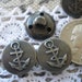 15MM Dull Silver Gunmetal Tone Anchor Pattern Buttons Shank - Etsy