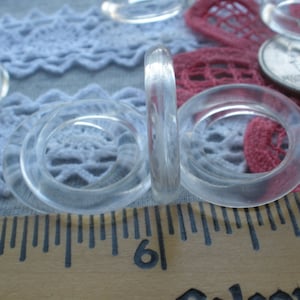15mm ID / 23mm OD Clear Plastic O-rings Round 3/4 Inch Opening 12 ...