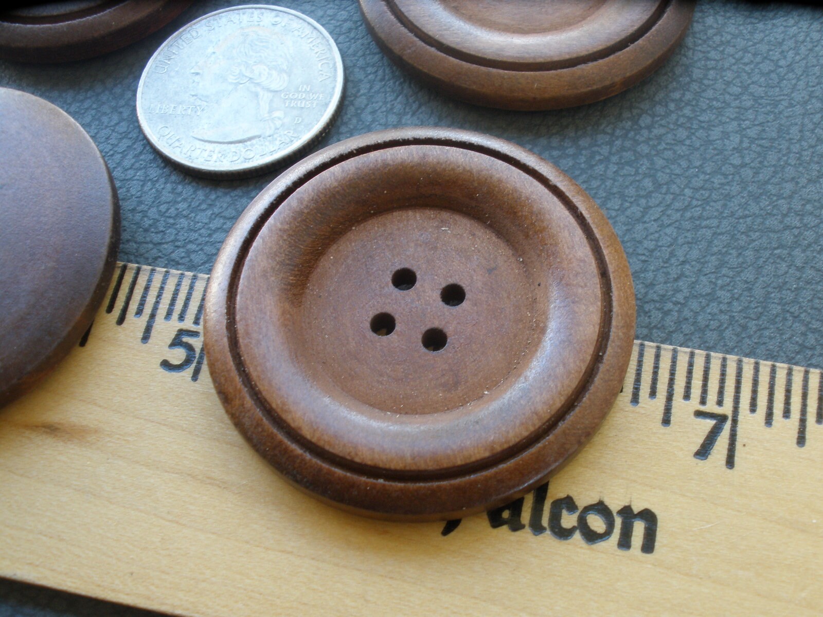 4CM Wood Coat Buttons Extra Large 40MM Medium Stain Wide - Etsy