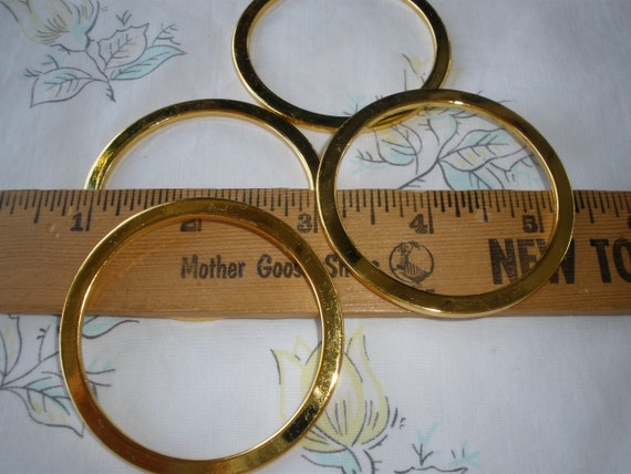 59mm metal flat O rings Gold Color Round 50mm 2 opening | Etsy