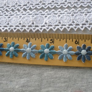 5.8 Yards Multi-color Daisy Chain Iron on Applique Trim 3/4" Wide Teal ...
