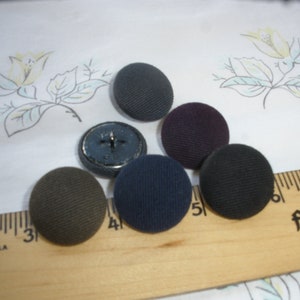 23MM Tufting Buttons Textured Fabric Covered Colors Black Blue Metal ...