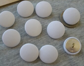 White Fabric Buttons - Etsy