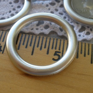 23MM ID Matte Silver Tone Metal O-rings Round 31MM OD 7/8" Buckle 6 ...