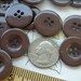 23MM Chocolate Brown Buttons 4-hole Sew on 7/8" Size 36L Plastic Knit ...
