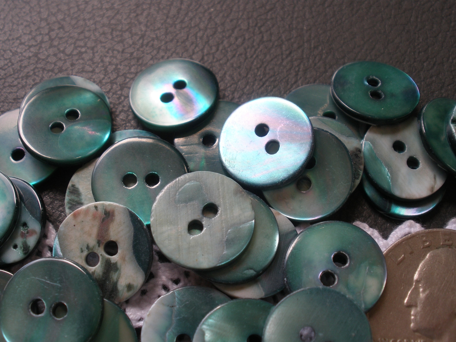 14MM Teal Green Trocas Shell Buttons 22L 9/16 MOP Sewing | Etsy