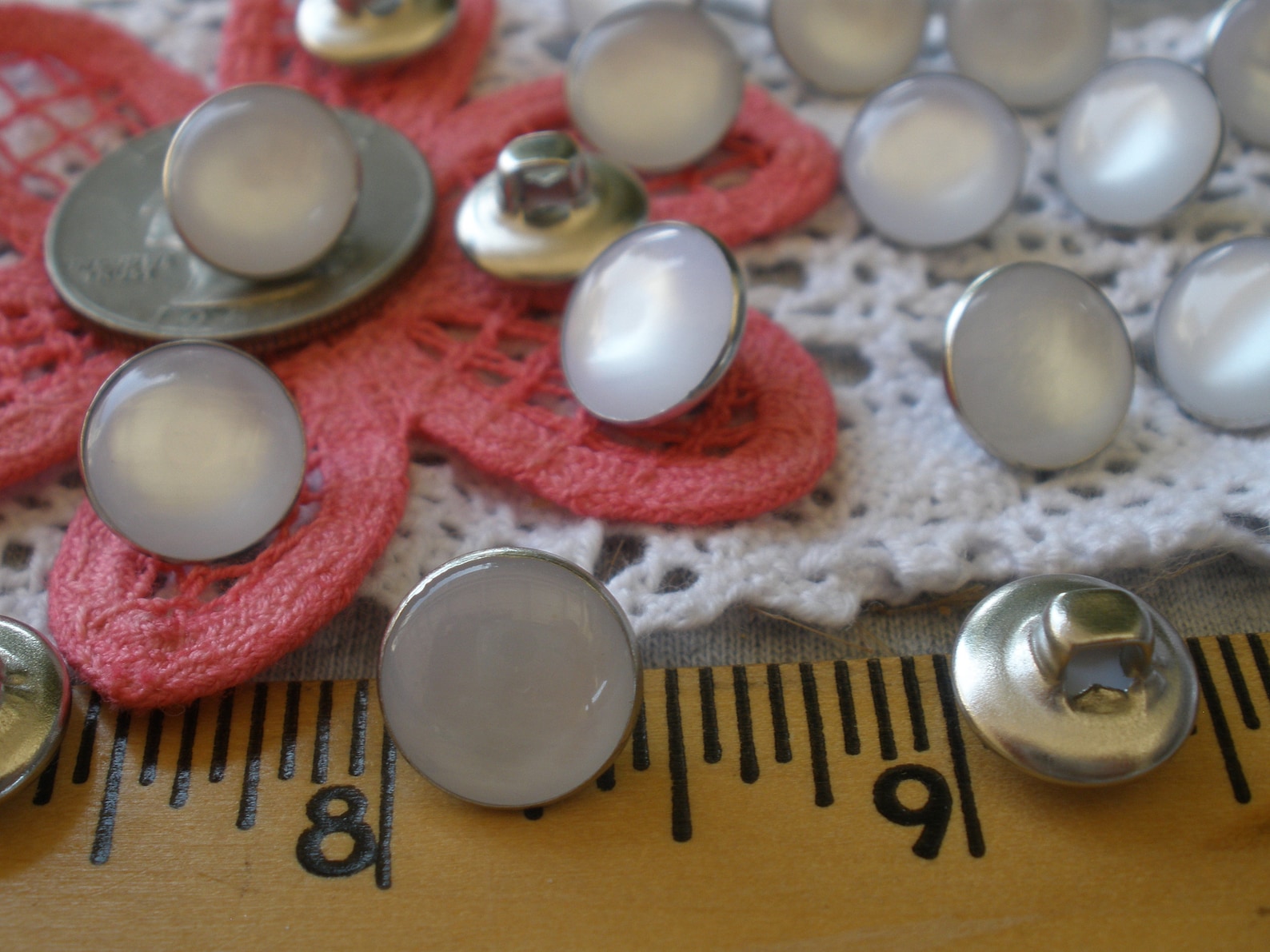 Bulk 11MM Western Shirt Buttons White Pearl Snap Nickel Shank 7/16 ...