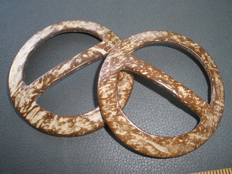 Coconut Shell Buckle Slider Sarong Pareo Tie Round 1 7/8 | Etsy