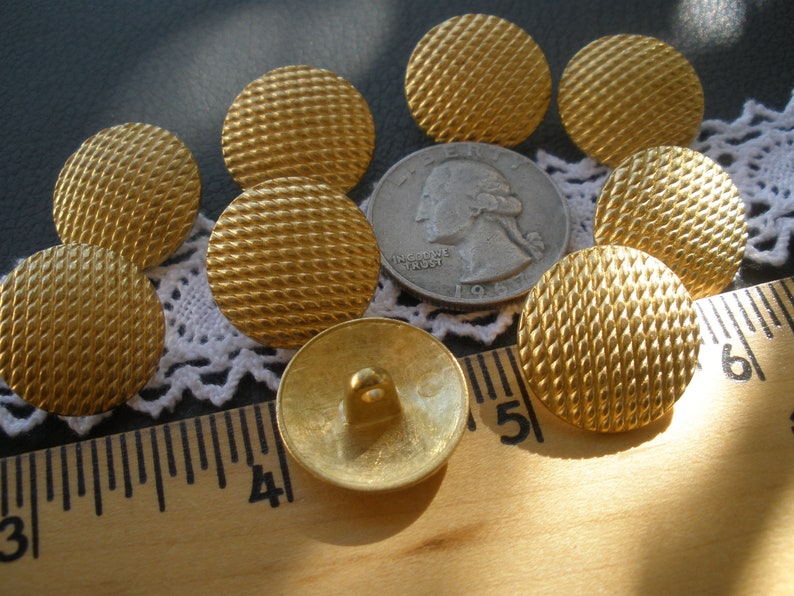 Matte Gold Color Textured Metal Dome Shank Buttons 3/4 | Etsy