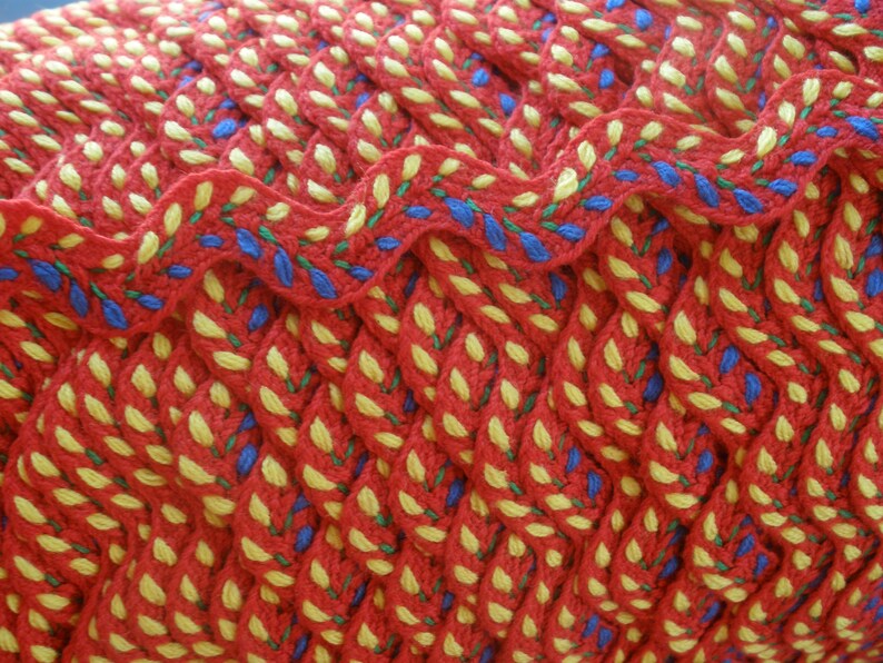 Embroidered Cotton Featherstitch Rick Rack Trim Red Yellow - Etsy