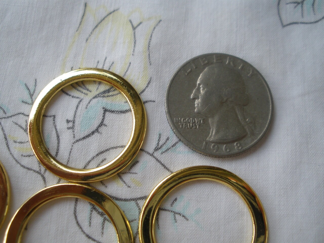 26mm Metal Flat O Rings Gold or Silver Color Round 20mm Opening 1 ...