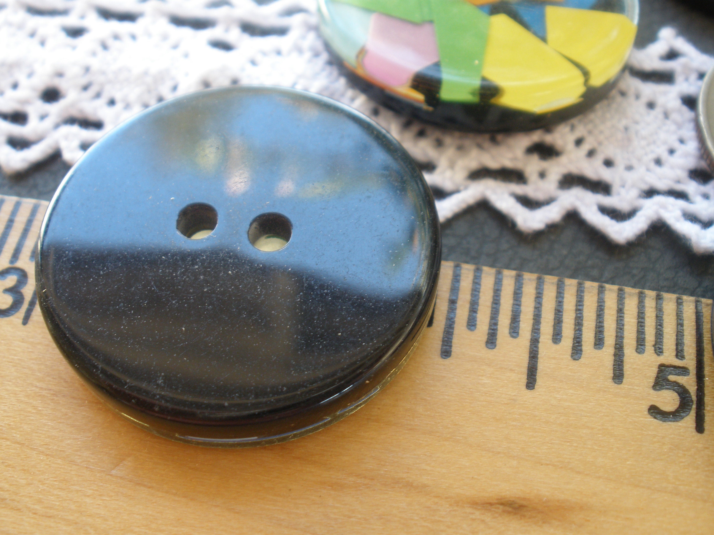 30MM Large Colorful Mosaic Coat Buttons Thick 2 Hole Sew on | Etsy