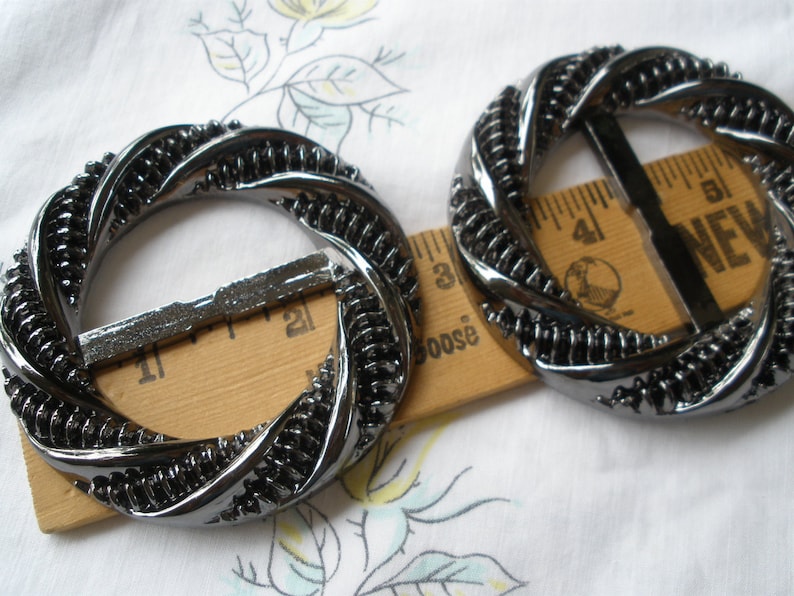 Steampunk Buckle Variety Textured Matte Black Silver & | Etsy