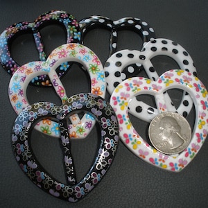 Heart Ribbon Sliders Variety Pack Flowers Butterflies 35MM 1 3/8 ...