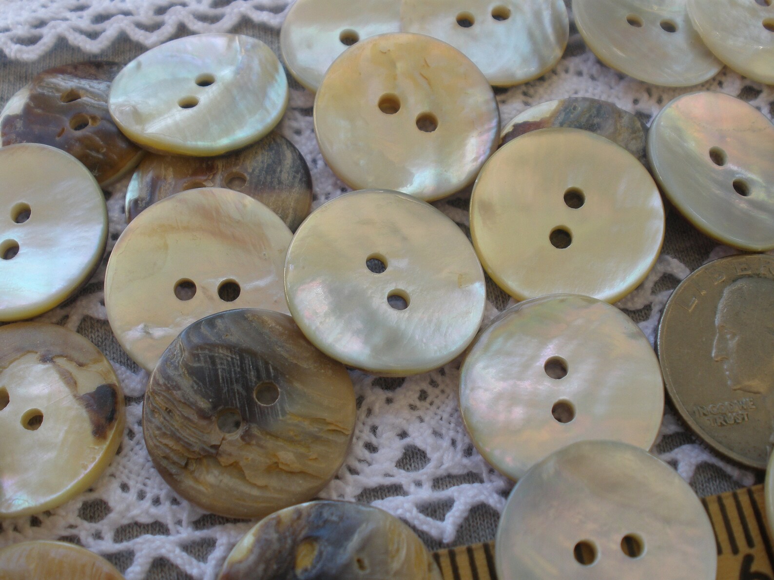 Thick Pearly MOP Shell Buttons Natural 20mm 13/16 | Etsy