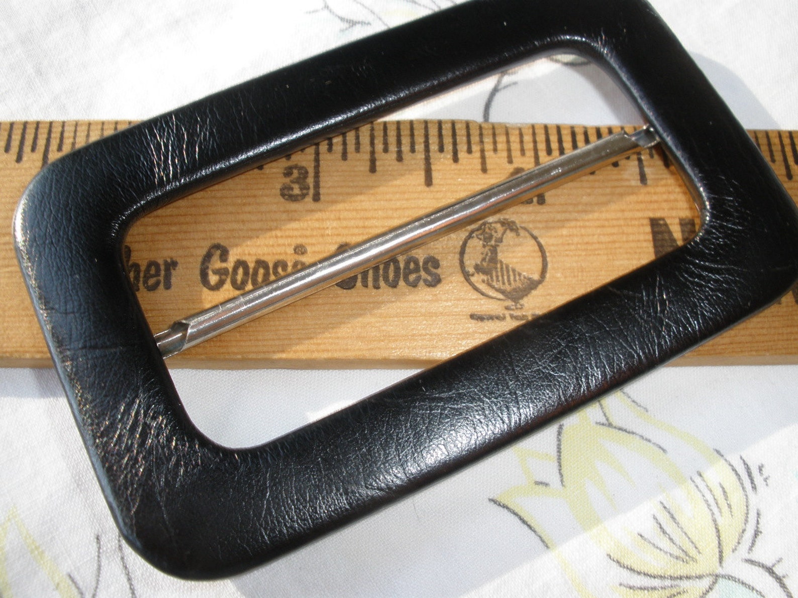 Basic Black Buckle Scarf Slide 2.5" Opening 2" X 3.25" Metal 2 Buckles ...