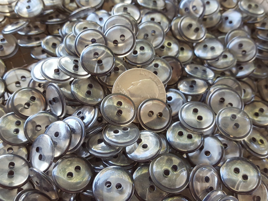 Cool Clear Vintage Buttons 15MM 2 Hole Plastic 5/8" Sewing Sew on ...