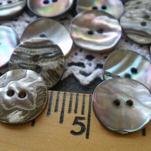 Rainbow Smoke Real Shell Buttons 24L 15mm Natural Abalone MOP Jewelry ...