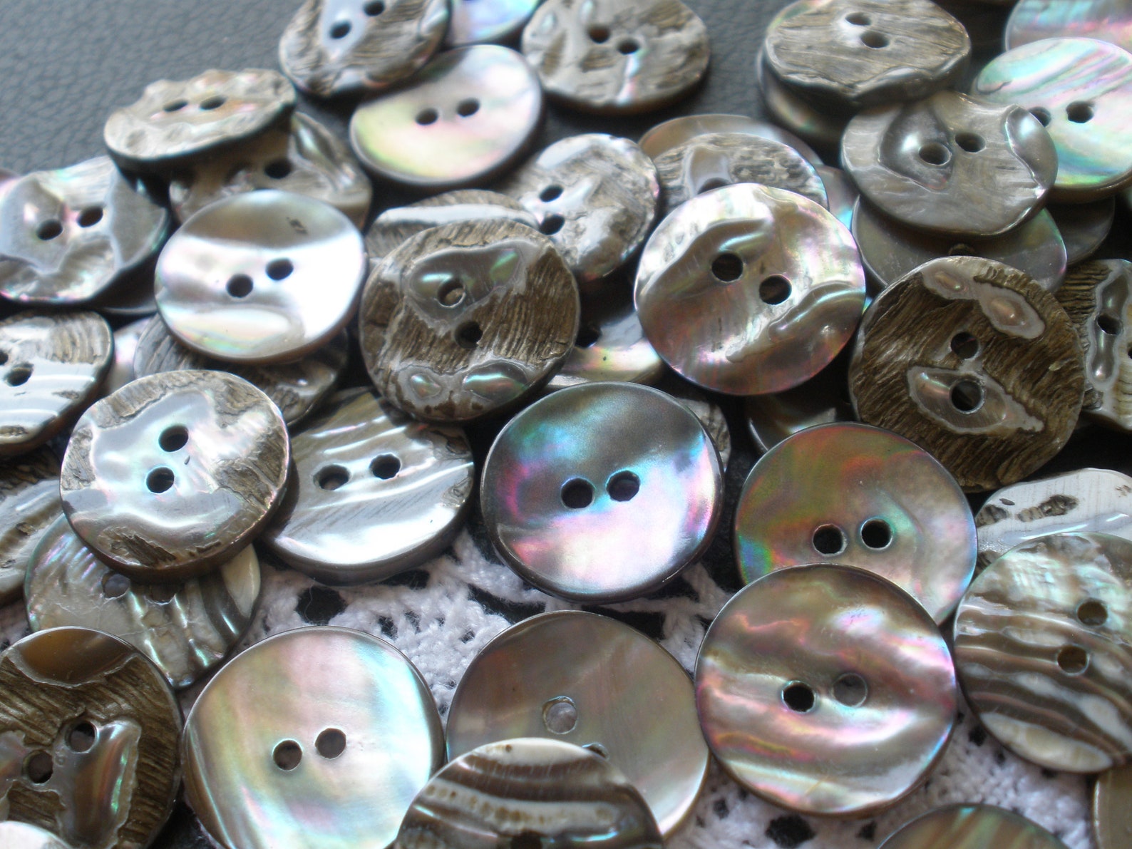 Rainbow Smoke Real Shell Buttons 24L 15mm Natural Abalone MOP - Etsy
