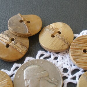 Textured Bamboo Wood Buttons 20MM 32L 13/16" Natural 2 Hole Sew-on ...