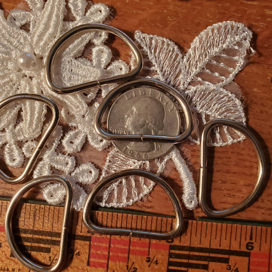 Metal 1" Split D Ring D-ring Dee Rings Nickel Silver Tone Finish 6 ...