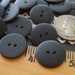 Shiny Black Heart Buttons 16MM 2-hole Sew-on Sewing Crafts Scrapbook ...
