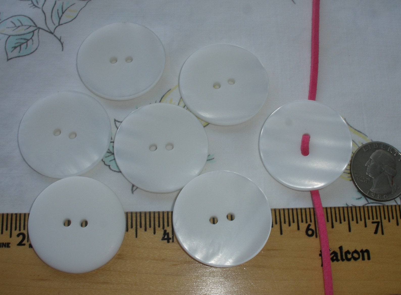 Frost White Large Coat Buttons 55L 35mm 1 3/8" Plastic 2 Hole Sew-on ...
